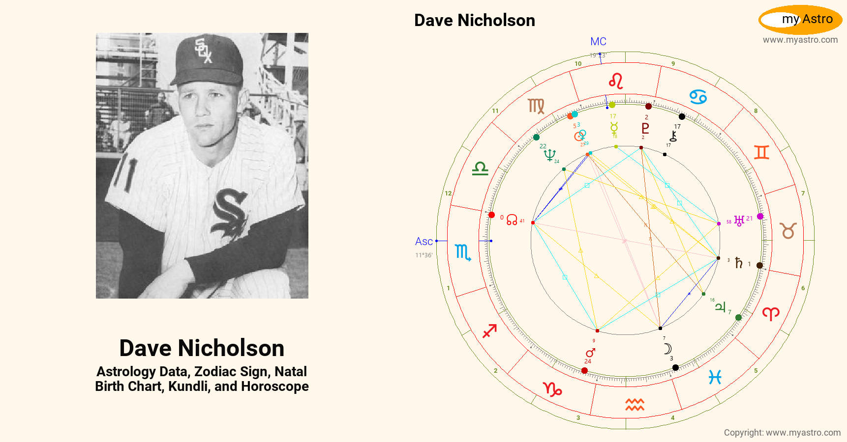 Dave Nicholson’s natal birth chart, kundli, horoscope, astrology ...